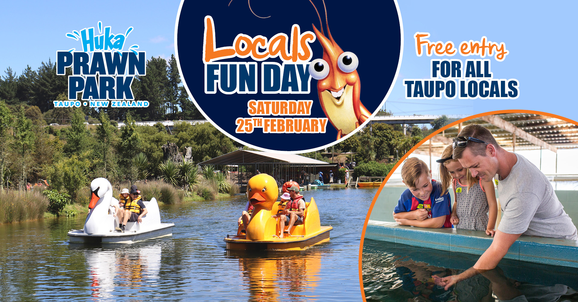 Cancelled - Locals Fun Day - Huka Prawn Park